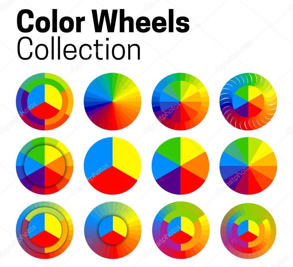 Colección de Ruedas de Color Ilustración con Teoría del Color y Mezcla 2025
