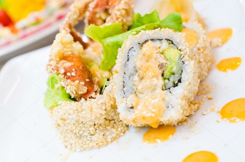 Crab roll Stock Photo by ©mrsiraphol 35158319