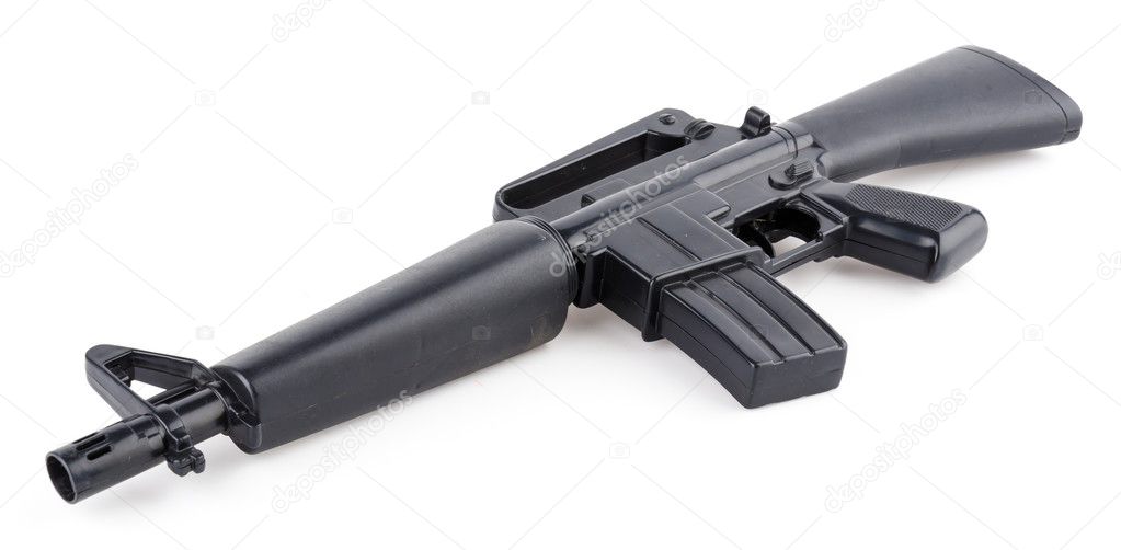 Black plastic gun Stock Photo by ©mrsiraphol 40346893