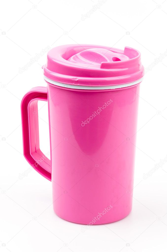 Pink plastic glass Stock Photo by ©mrsiraphol 41554375
