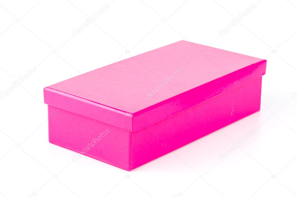 Pink box isolated white background Stock Photo by ©mrsiraphol 46029051