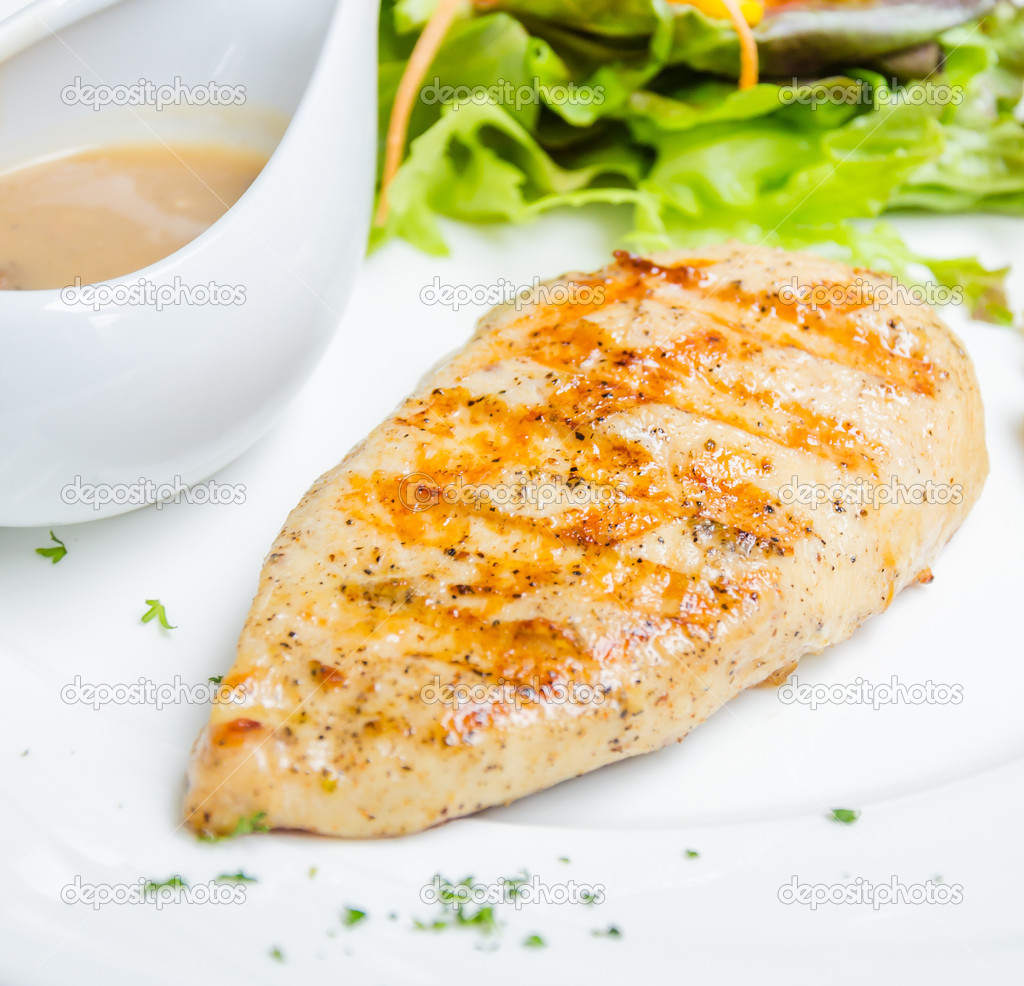 Grilled chicken breast — Stock Photo © mrsiraphol #46425235