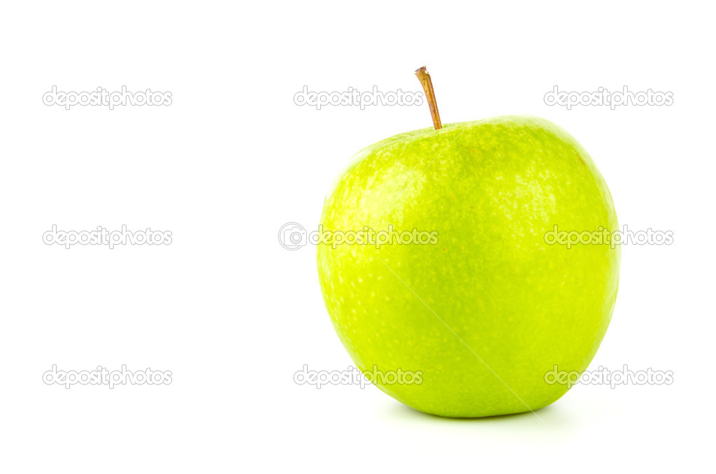 Green apple isolated white background — Stock Photo © mrsiraphol #47481903