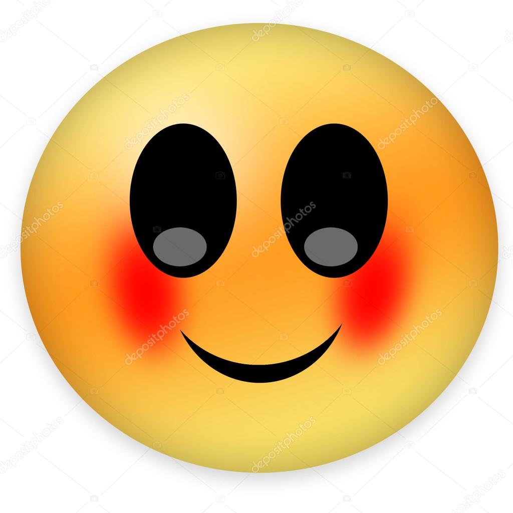 Errötendes Smiley — Stockfoto © shawlin #19745281