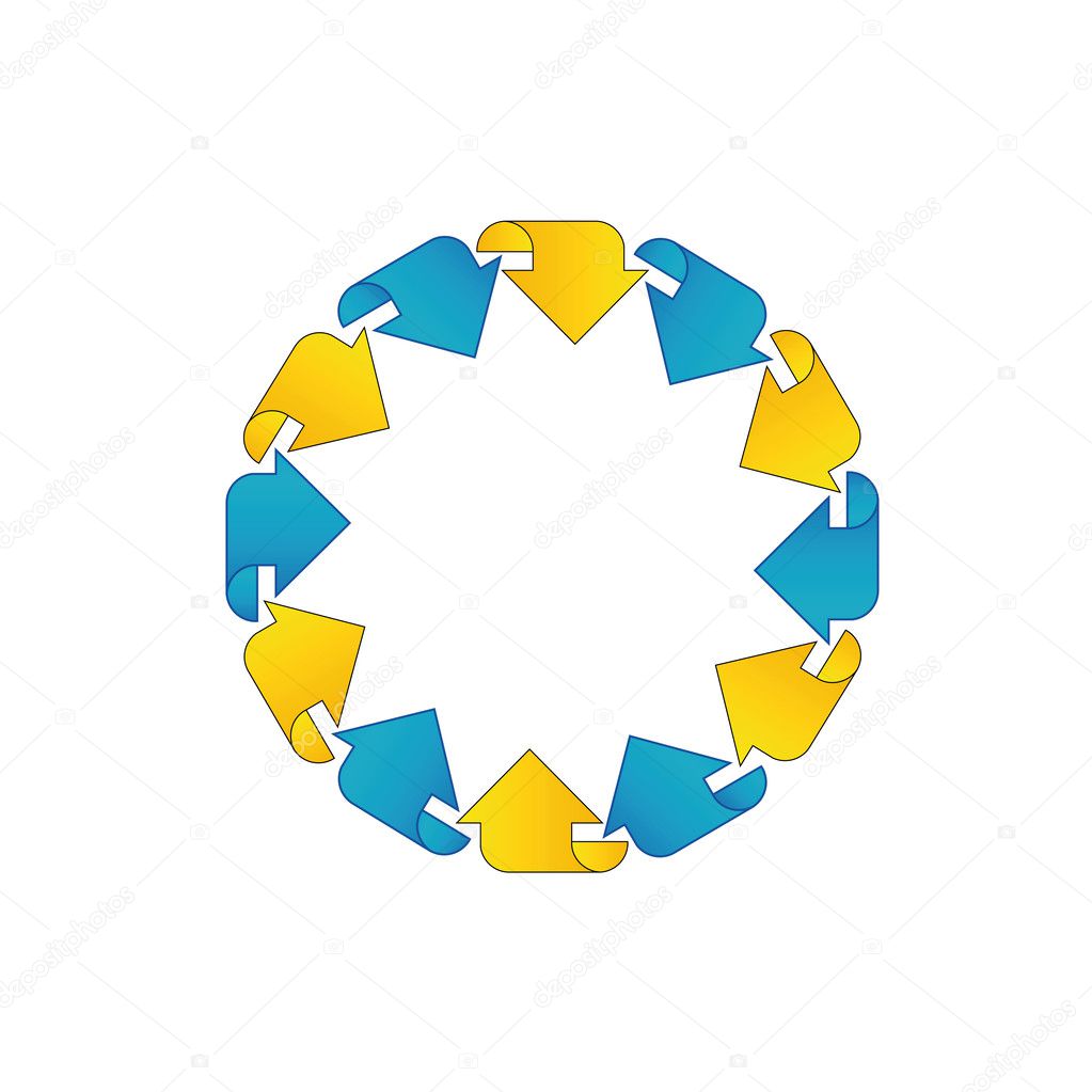 Circular text box with colorful arrows Stock Vector Image by ©shawlin ...