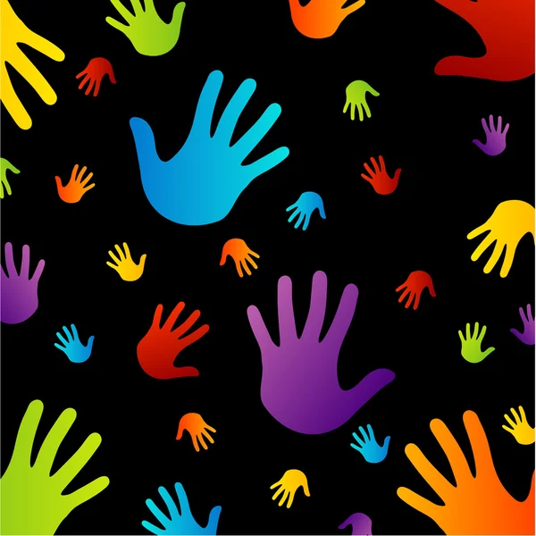 Background with colorful hands Stock Vector Image by ©shawlin #30619147
