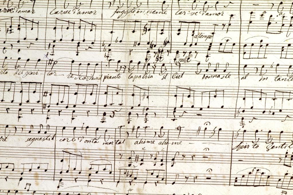 Old music sheet Stock Photo by ©Faradia01 16190499