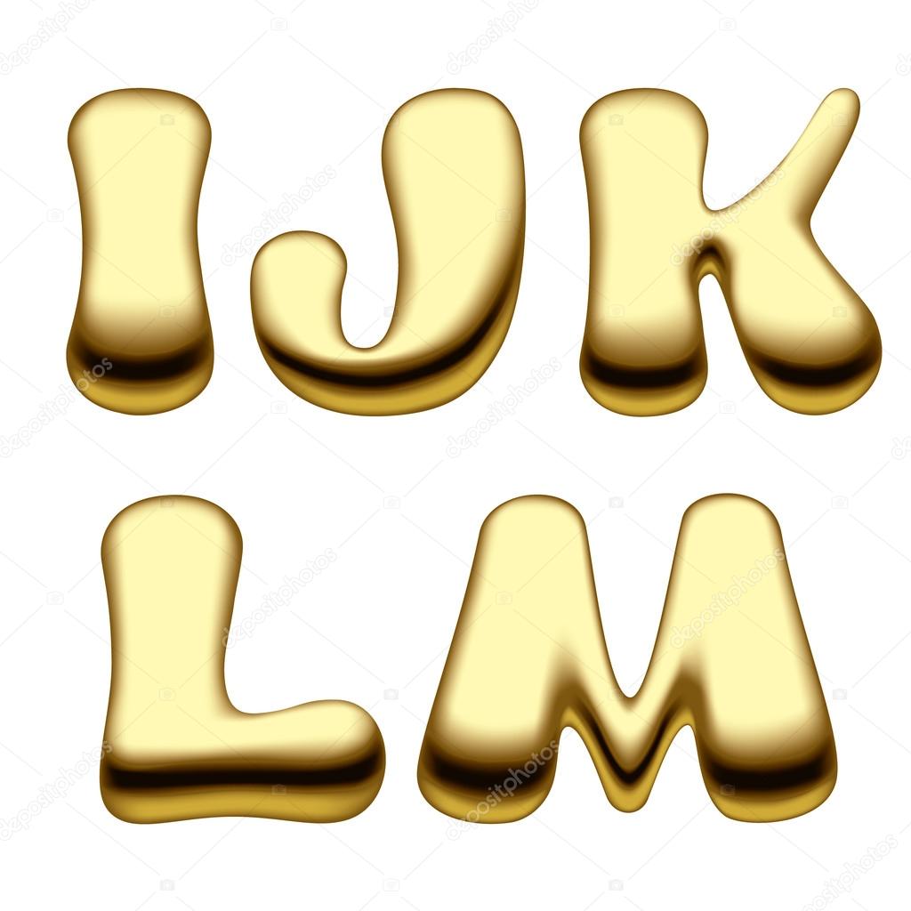 Gold alphabet letters Stock Vector by ©maystra 17377411