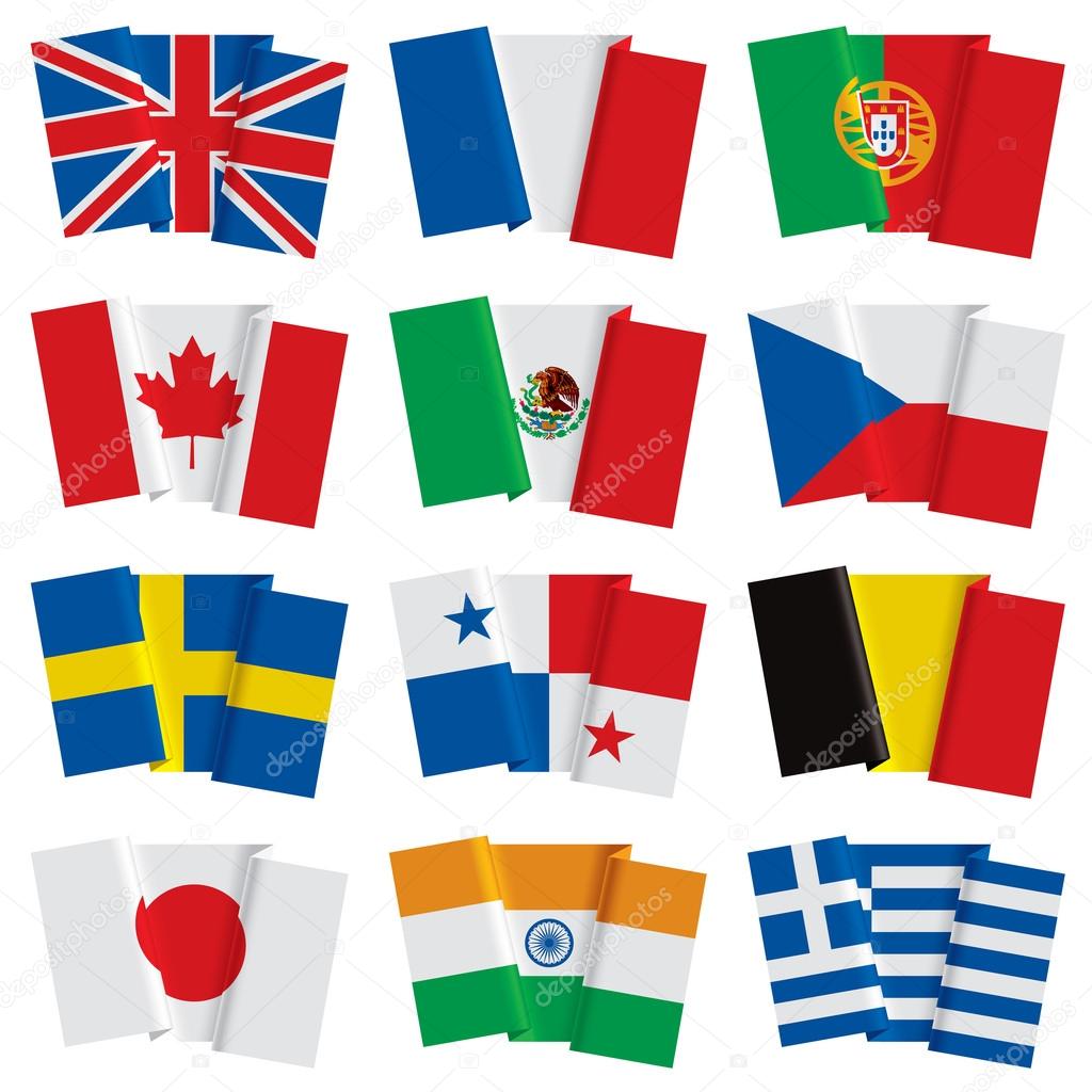 Set of world flags Stock Vector Image by ©maystra #24429361