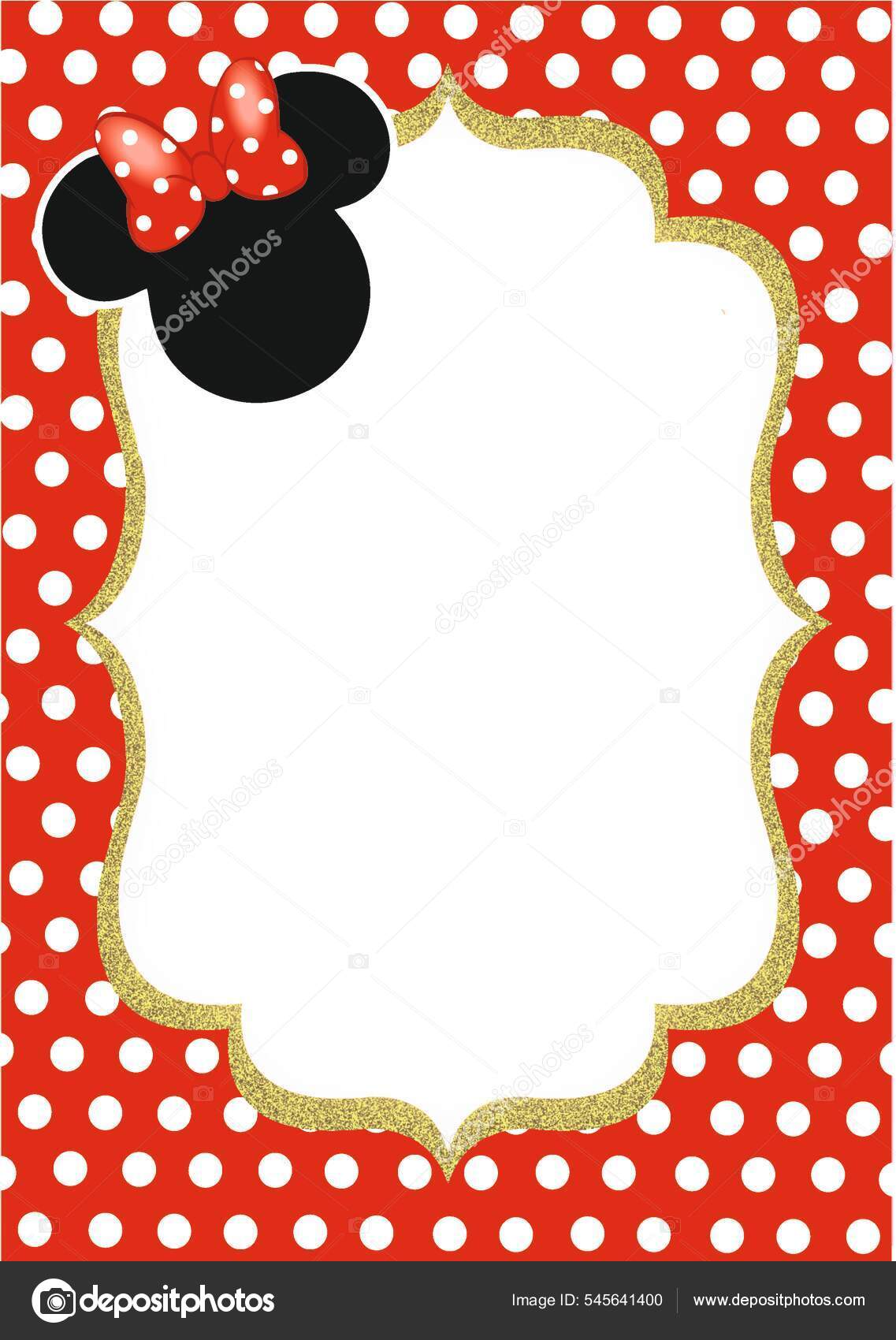 Invitaciones De Minnie Mouse Rojas