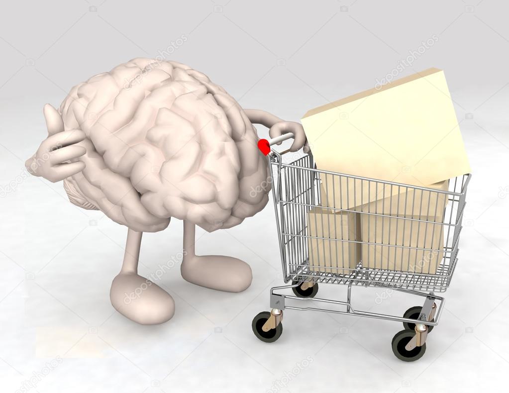 Human brain with a shopping cart Stock Photo by ©fabioberti.it 16897599