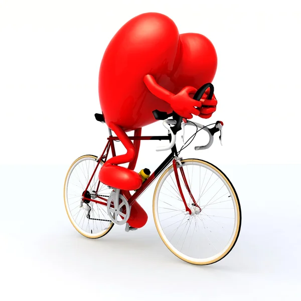 Heart riding a bicycle — Stock Photo © fabioberti.it #16937155