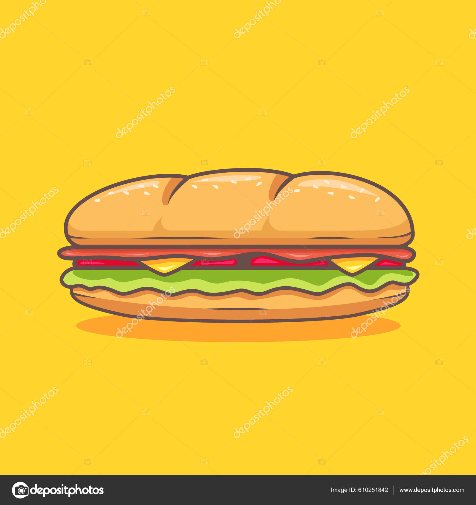 Sub Sandwich Cartoon