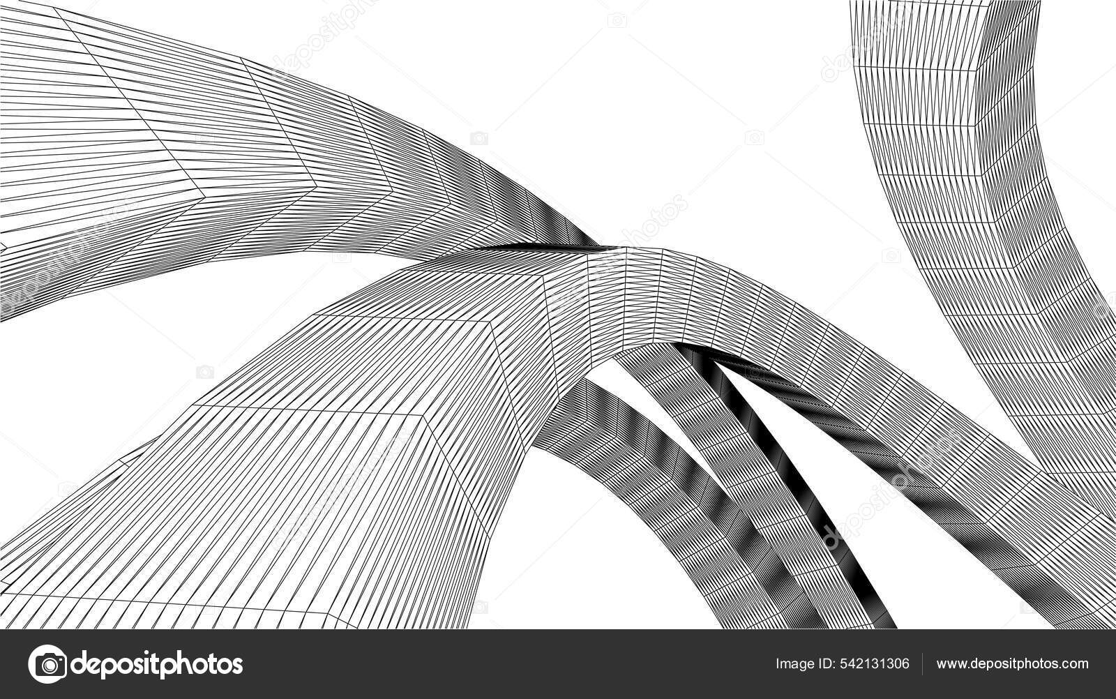 Abstract Architectural Wallpaper Modern Design Background Stock Vector ...