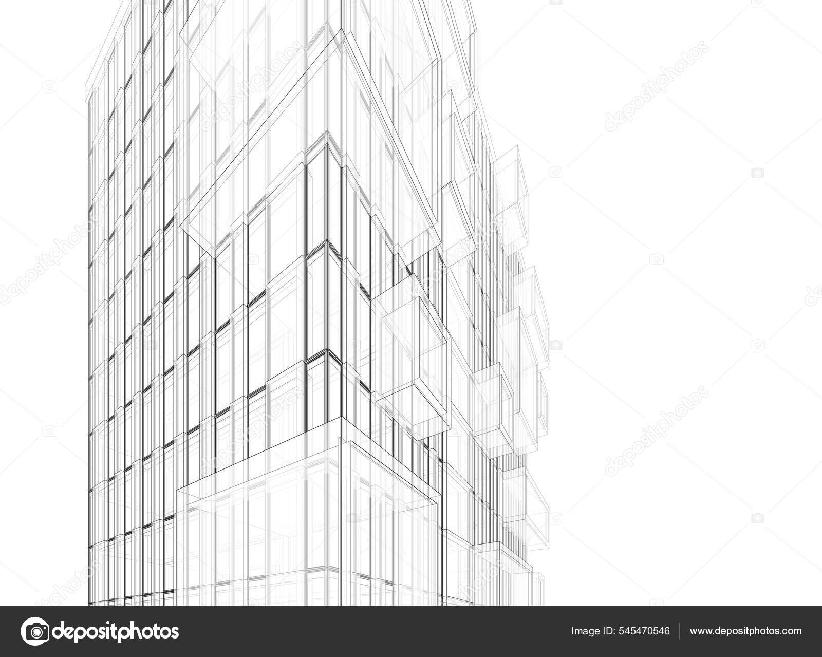 Abstract Architectural Wallpaper Digital Background Stock Illustration ...