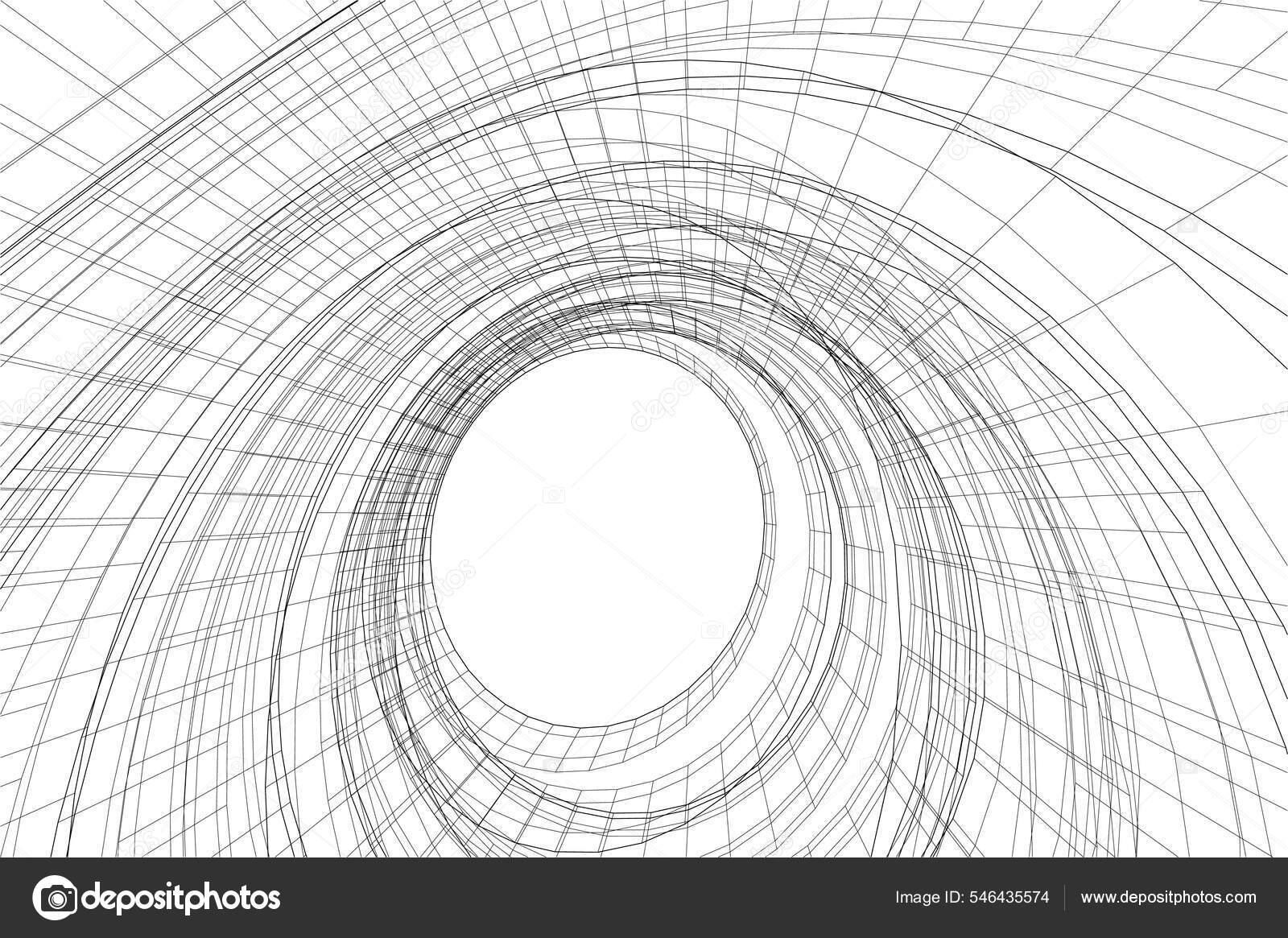 Architectural Wallpaper Design Digital Concept Background Stock Vector ...