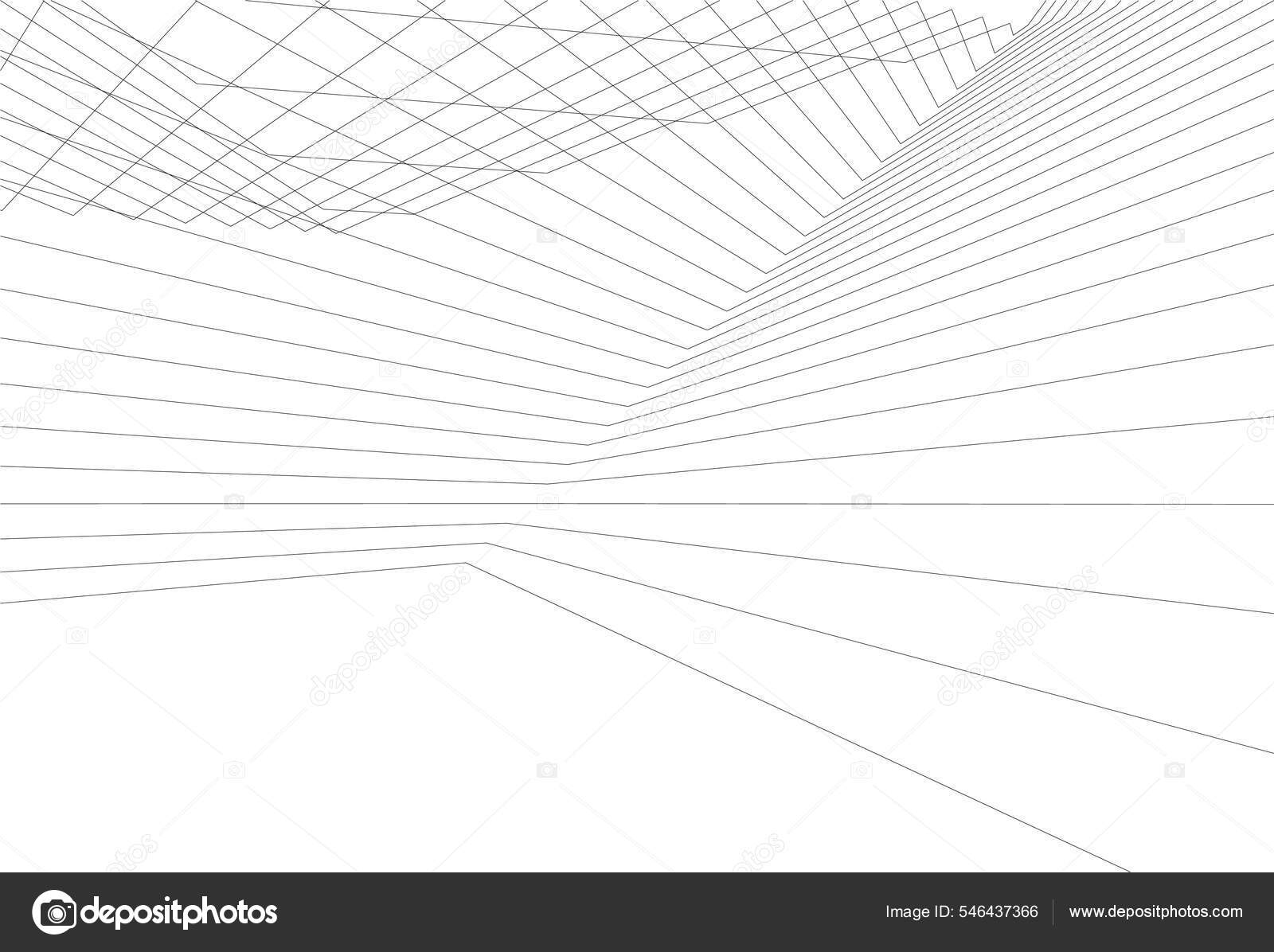Architectural Wallpaper Design Digital Concept Background Stock Vector ...