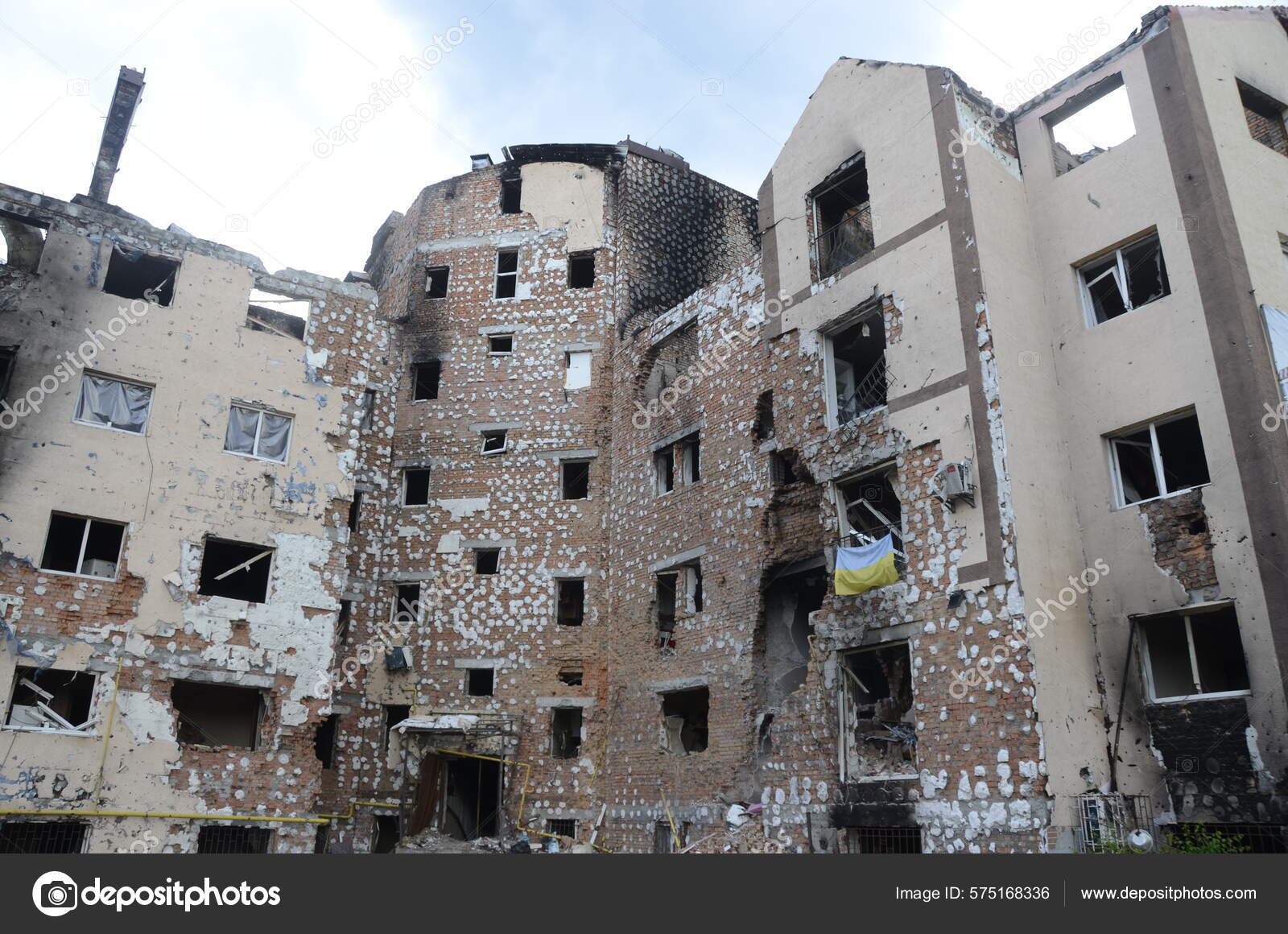 War Ukraine Destroyed Buildings Kyiv Region Russian Army Attack ...