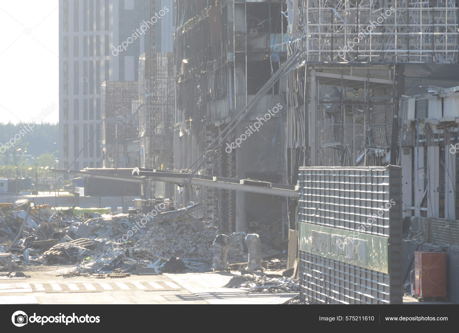 War Ukraine Destroyed Buildings Kyiv Region Russian Army Attack ...