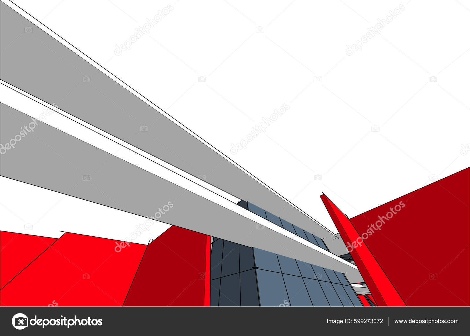 Abstract Modern Architectural Wallpaper Design Digital Concept ...