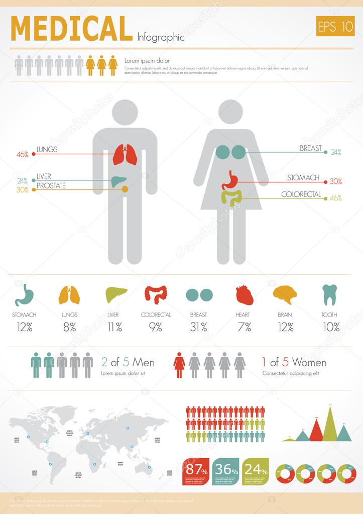 Human body with organs infographics Stock Vector Image by ©AntunHirsman ...