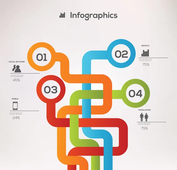 Infographic tree concept diagram icons illustration — Stock Vector ...
