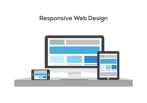 Responsive web design on different devices — Stock Vector © julynx ...