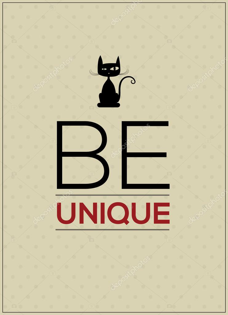 Be Unique poster concept. — Stock Vector © AntunHirsman #41927681