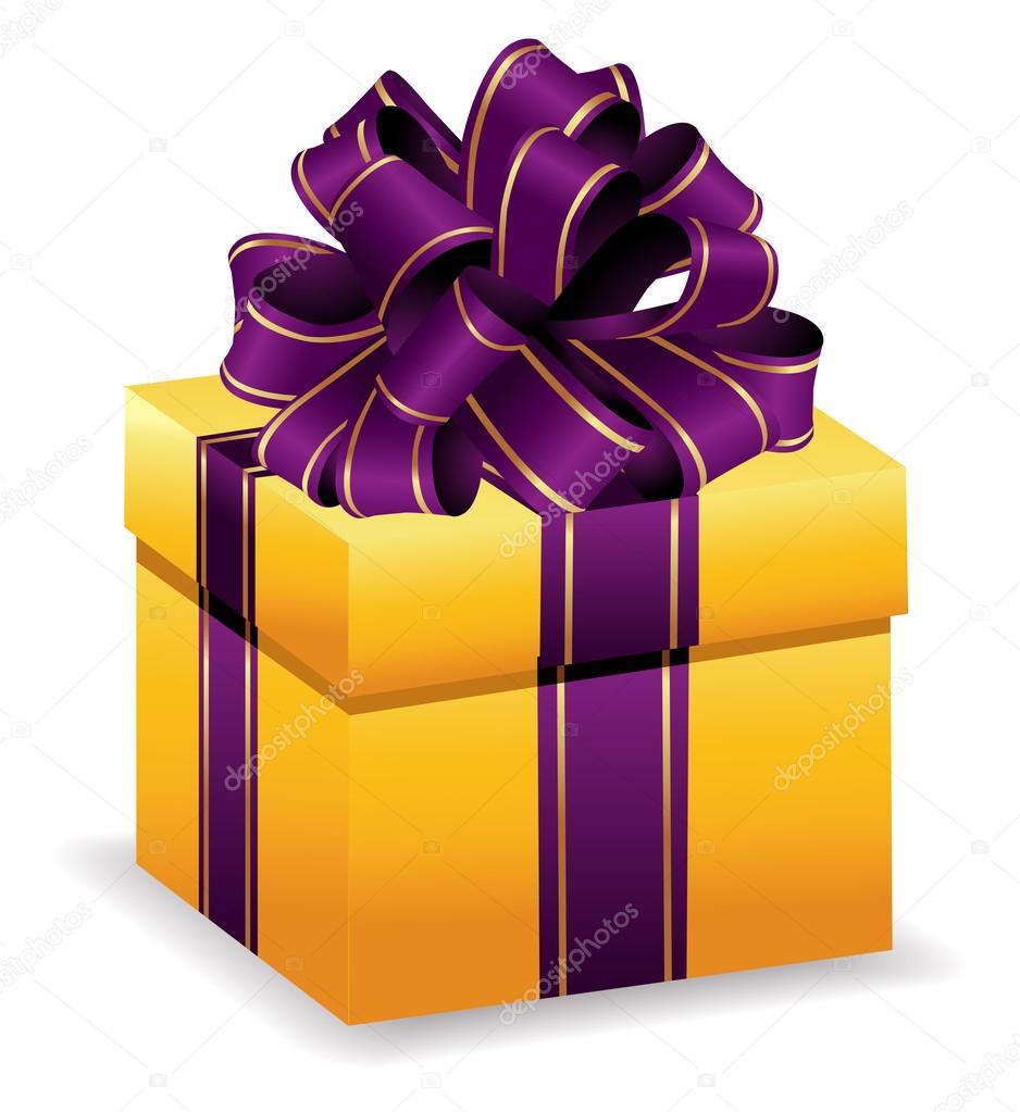 Yellow gift box — Stock Vector © mereutaadi #18669369