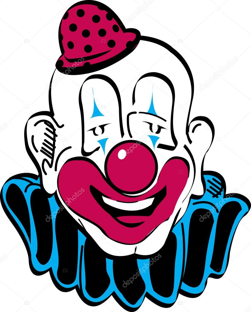 Goofy faced party clown Stock Vector Image by ©ClipArtGuy #17240073