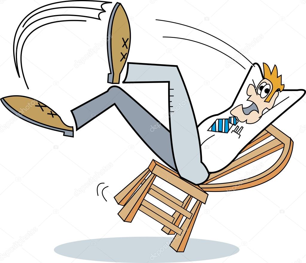 Surprised Man Falling Backwards Stock Vector Image by ©ClipArtGuy #17248017