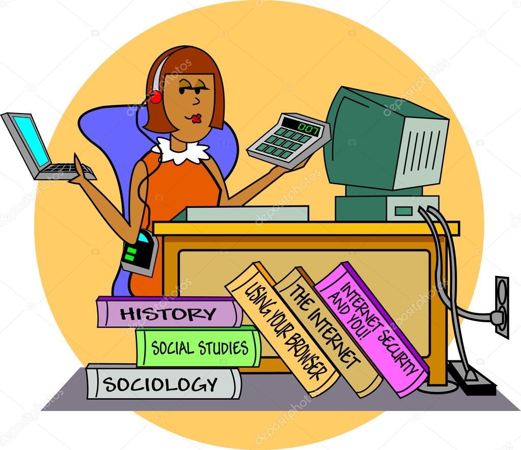 Student Working Clipart