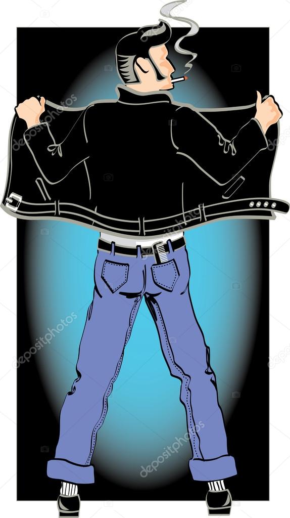 Leather Jacket Greaser Clip Art