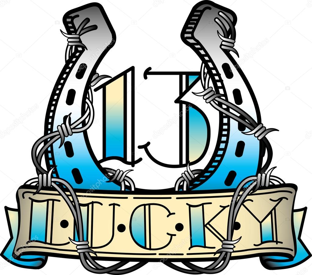 Lucky 13 Tattoo Horseshoe