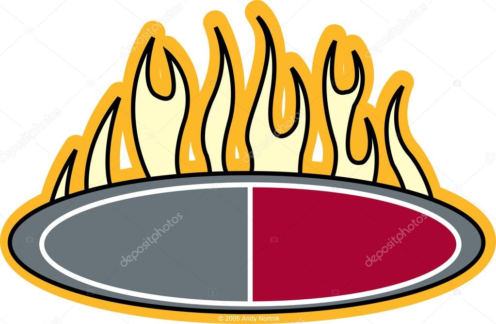 Flames above an oval Stock Vector Image by ©ClipArtGuy #17828533