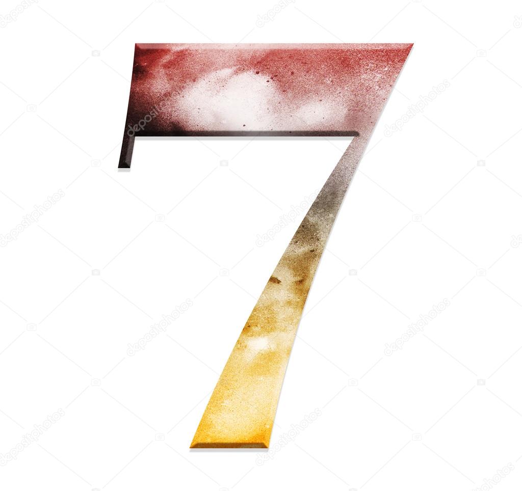 7 with texture Stock Illustration by ©DAVIDBLANCHARD #16287731