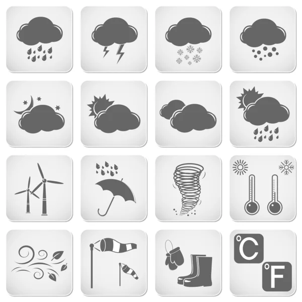 Weather forecast colorful vector buttons set — Stock Vector © RedKoala ...