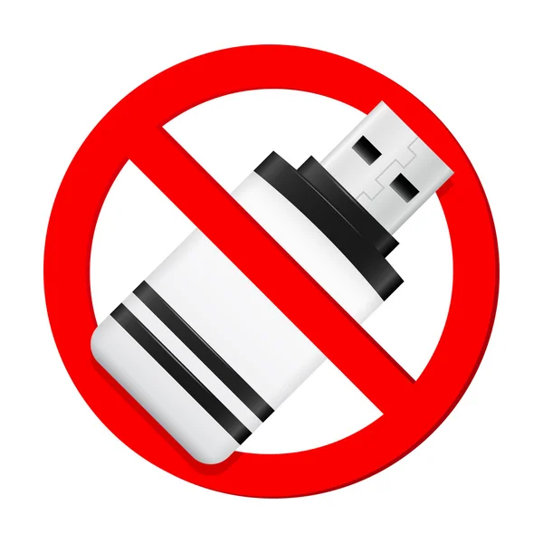 No usb flash red drive sign isolated on transparent background Stock ...