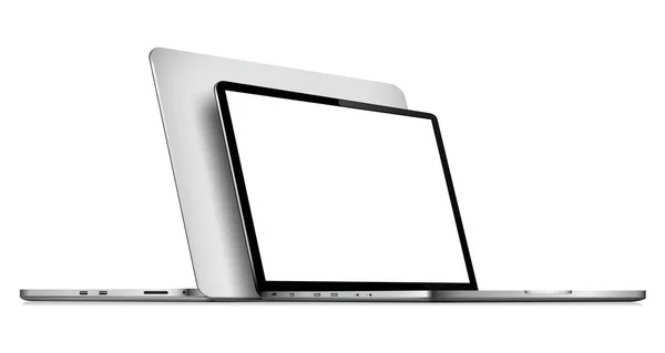 Mockup Depan Dan Belakang Laptop Terisolasi Pada Latar Belakang Putih ...