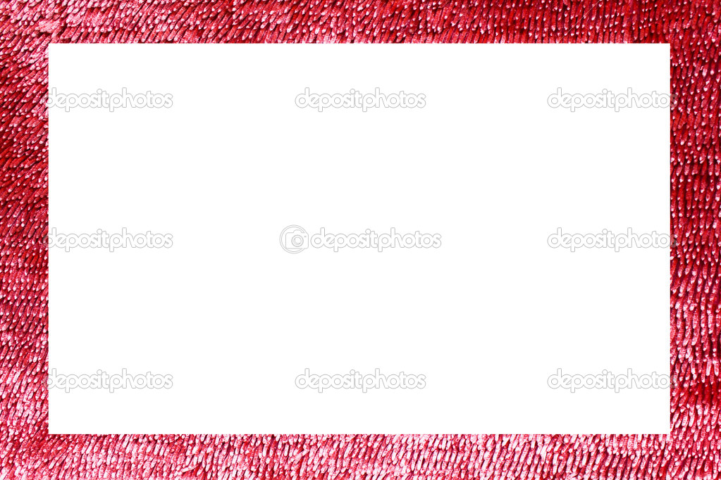 Picture of red frame border on white background — Stock Photo ...