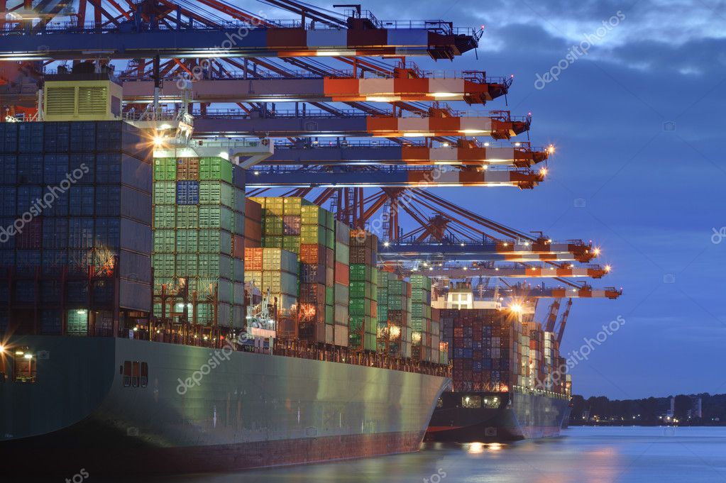 Container ship in the harbor — Stock Photo © robertmandel #28457789