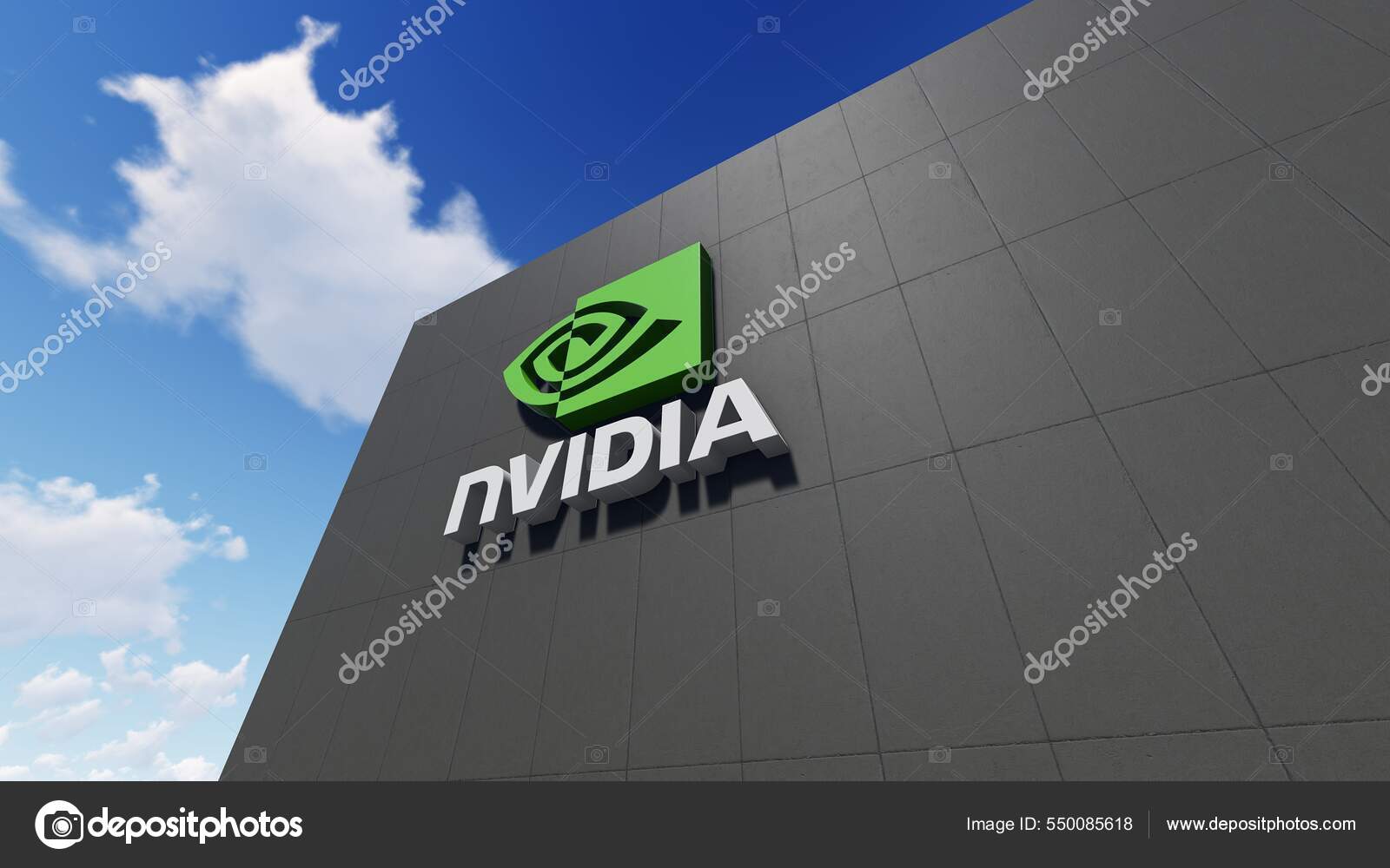 Nvidia Logo Wall Editorial Use Only Rendering — Stock Editorial Photo ...