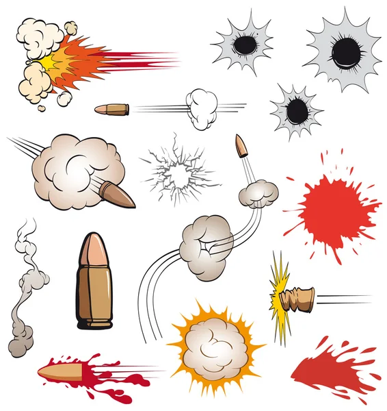 ᐈ Bullet wound cartoon stock vectors, Royalty Free cartoon bullet ...
