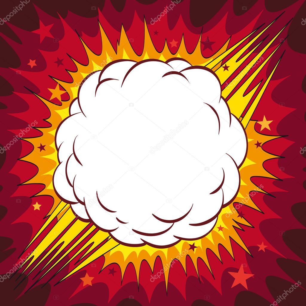 Explosión del cómic, ilustración vectorial 2022