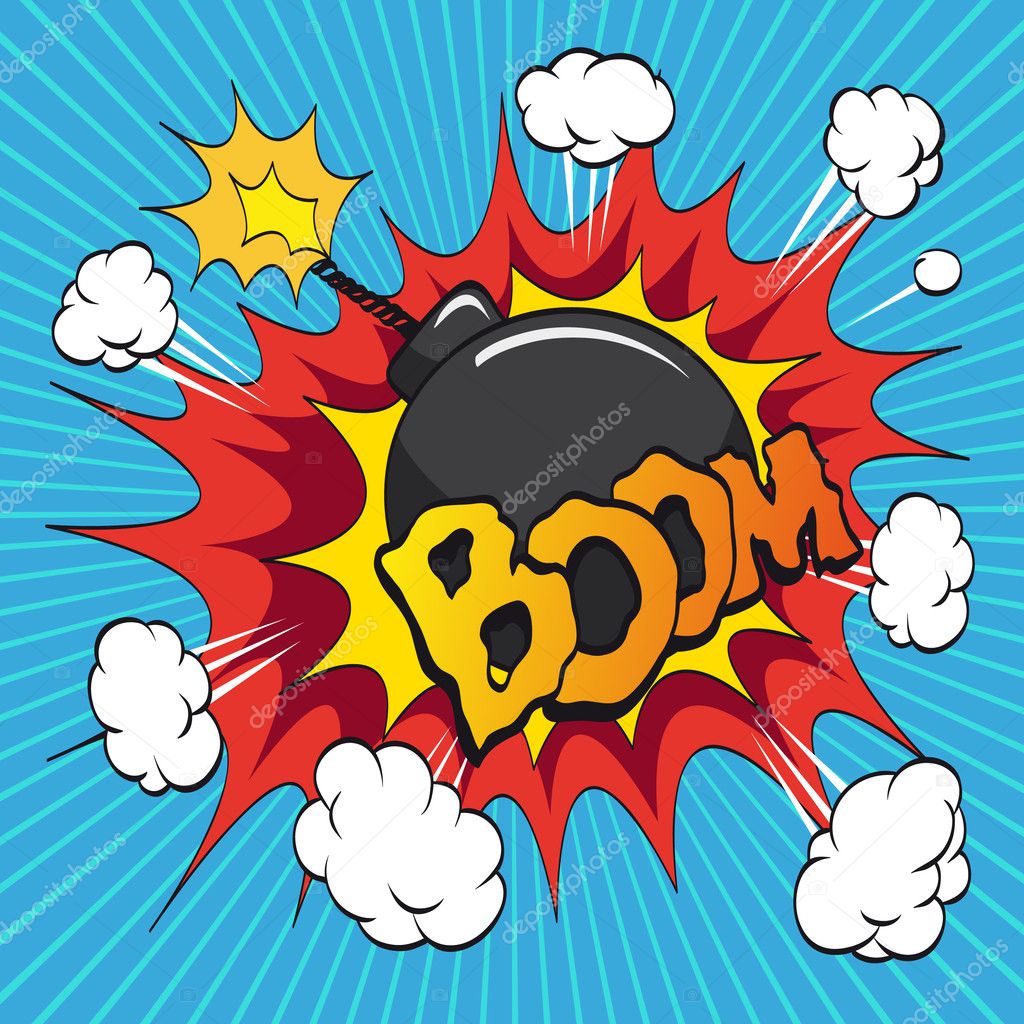 Comic book explosion, vector illustration Stock Vector Image by ...