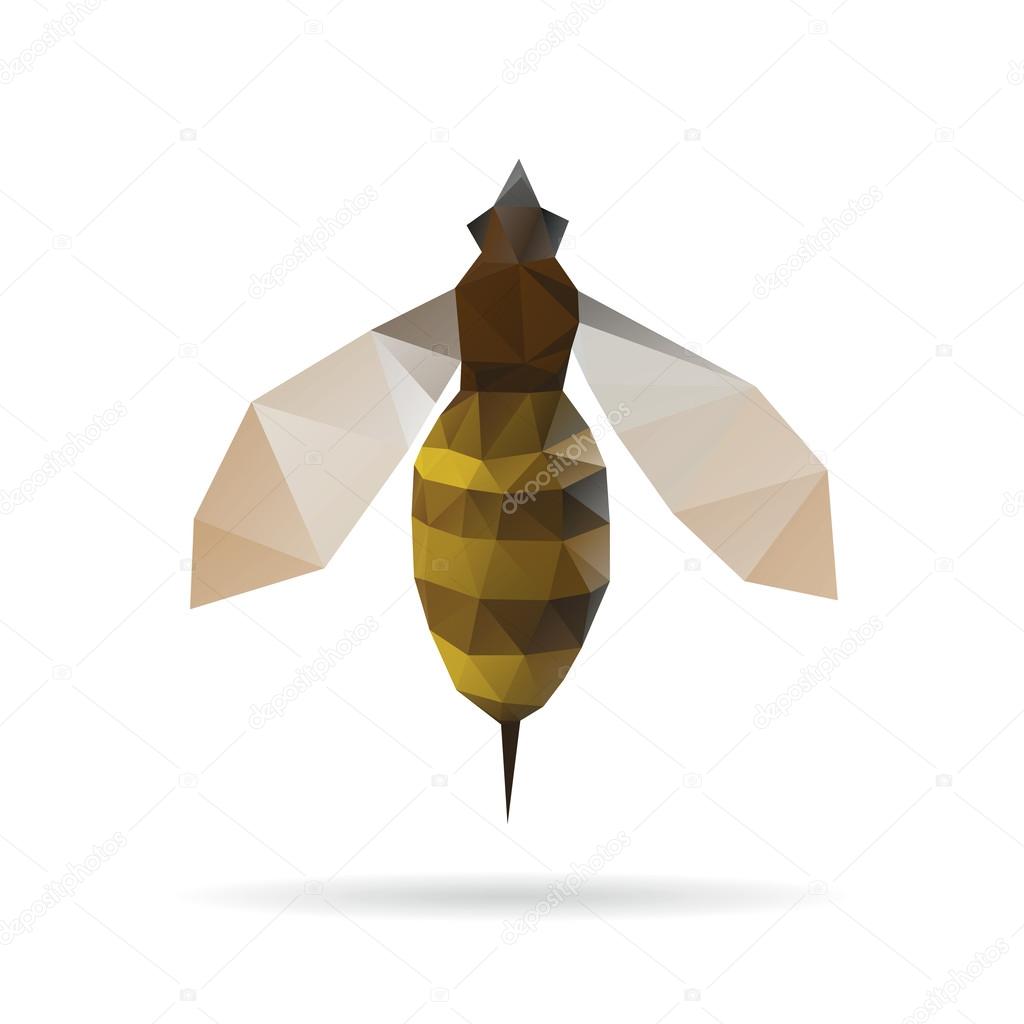 Bee abstract isolated on a white backgrounds — Stock Vector © Roman84 ...