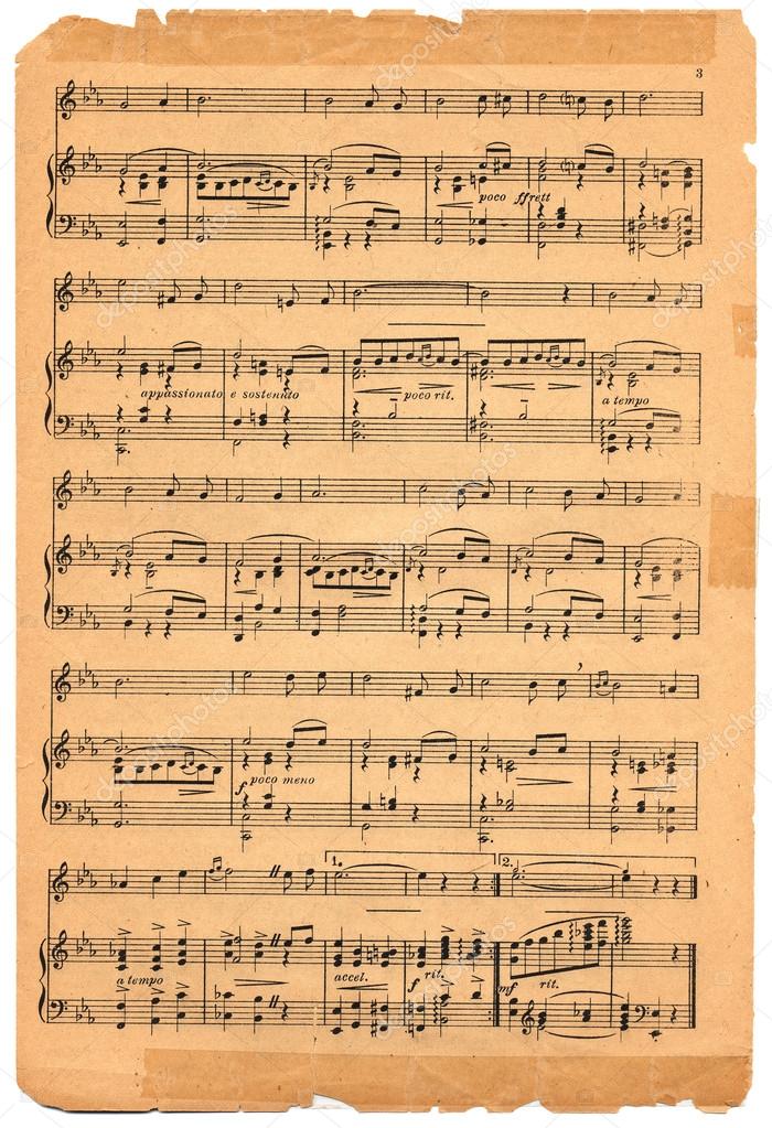Old Sheet Music — Stock Photo © davidschrader #16797951