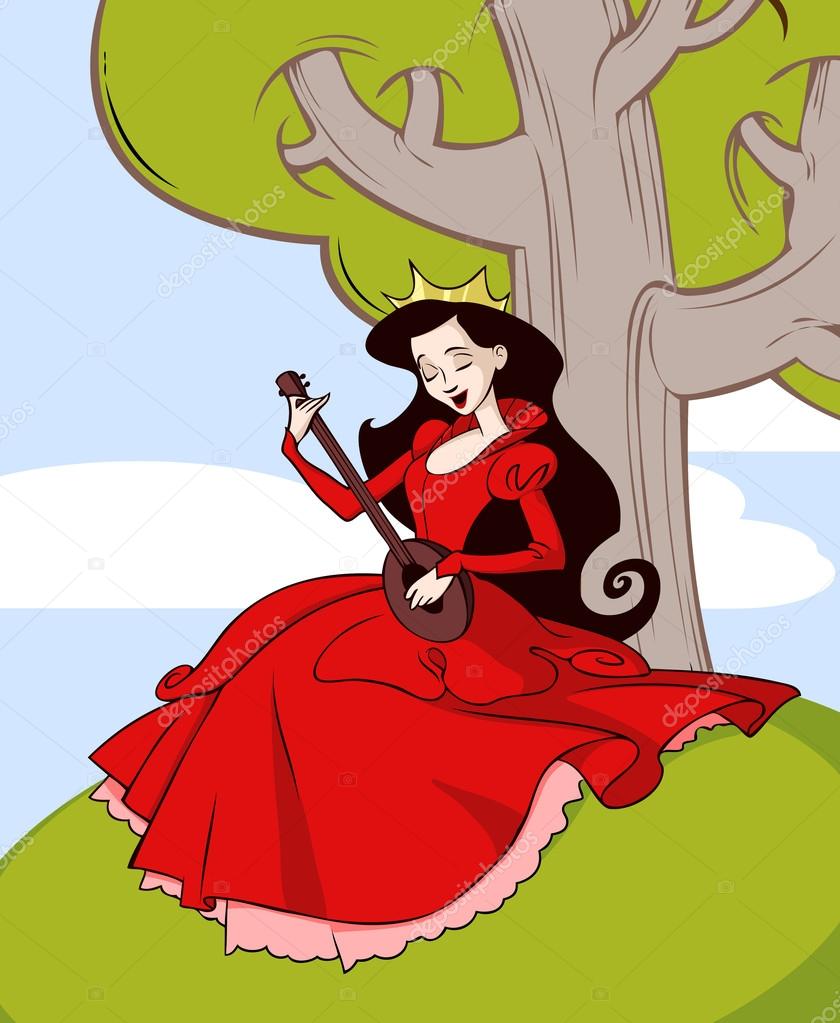 Singing princess — Stock Vector © A_Petruk #16161853