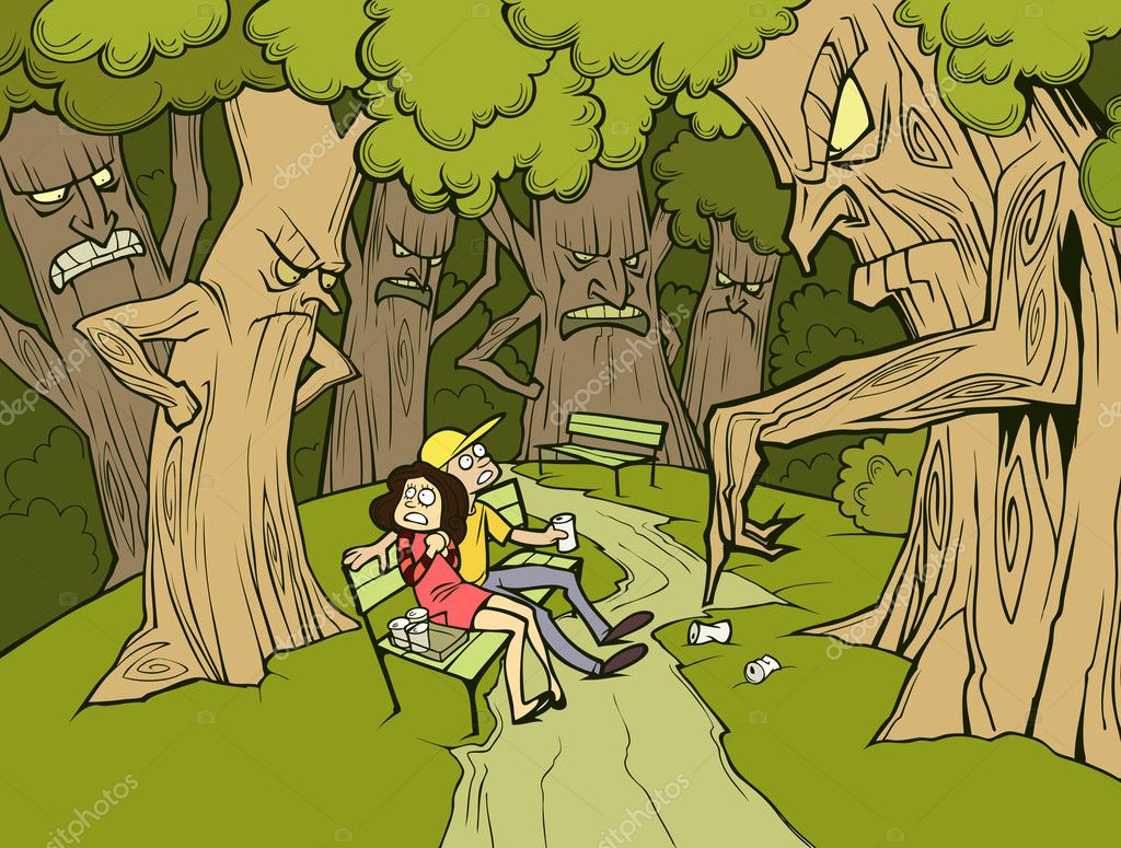 Evil trees scaring Stock Vector Image by ©A_Petruk #16217727