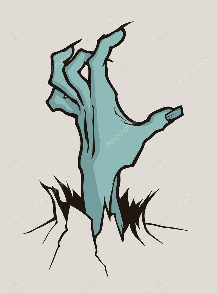 Zombie hand — Stock Vector © A_Petruk #34690923